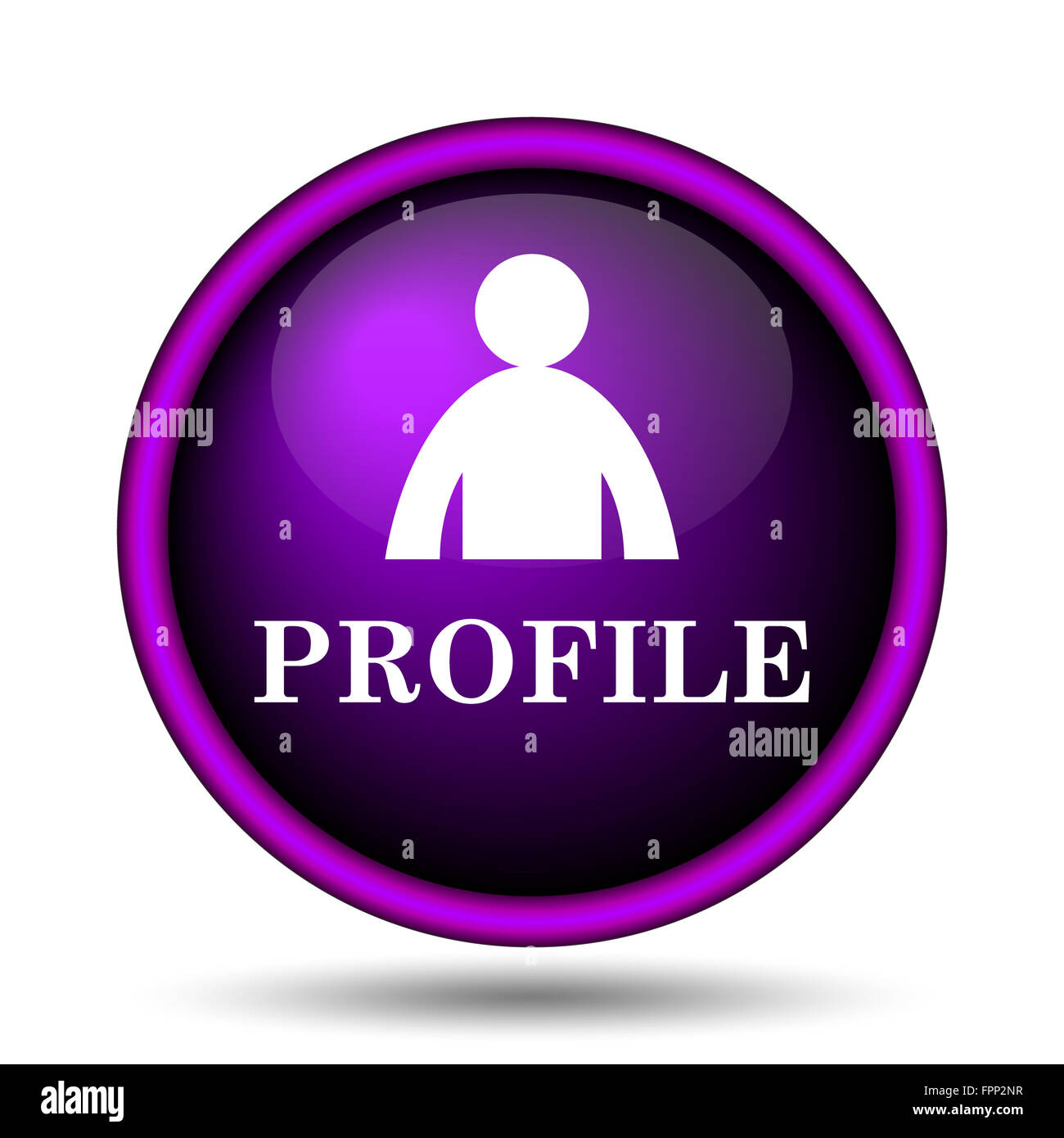 Profile icon. Internet button on white background Stock Photo - Alamy