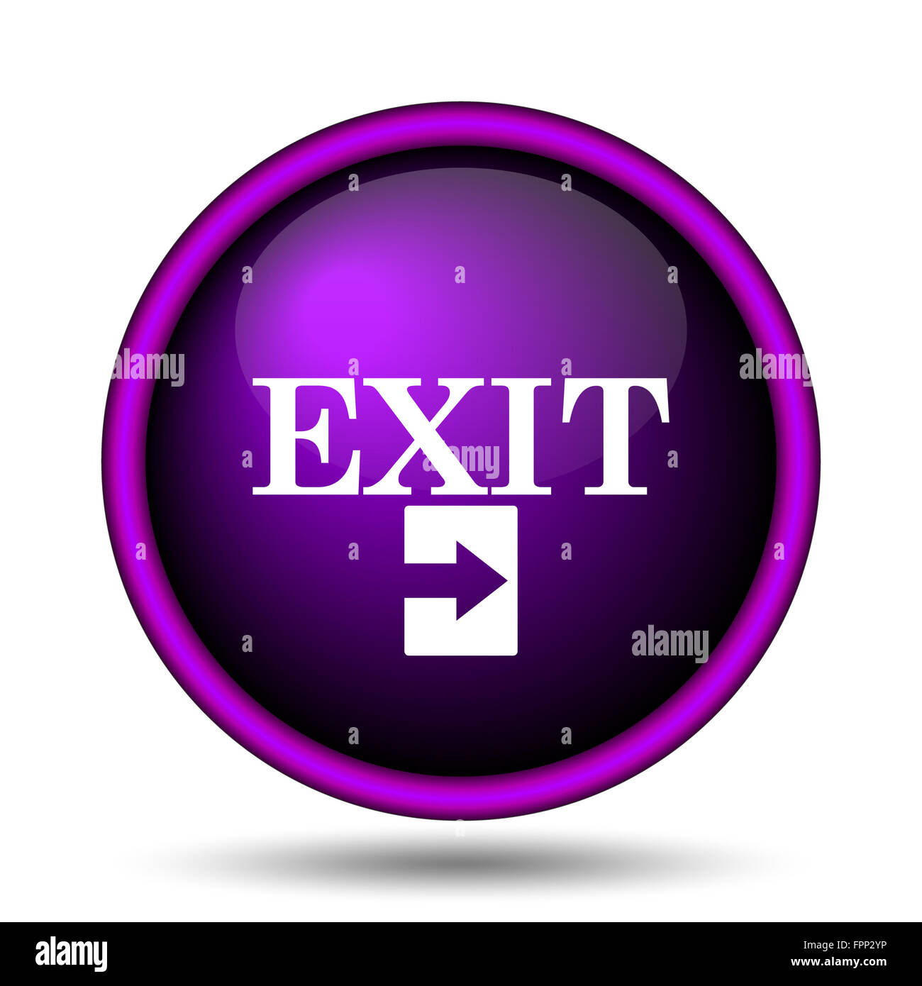 Exit icon. Internet button on white background Stock Photo - Alamy