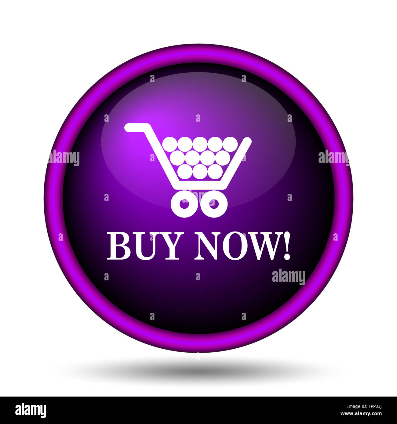 Buy now shopping cart icon. Internet button on white background Stock ...