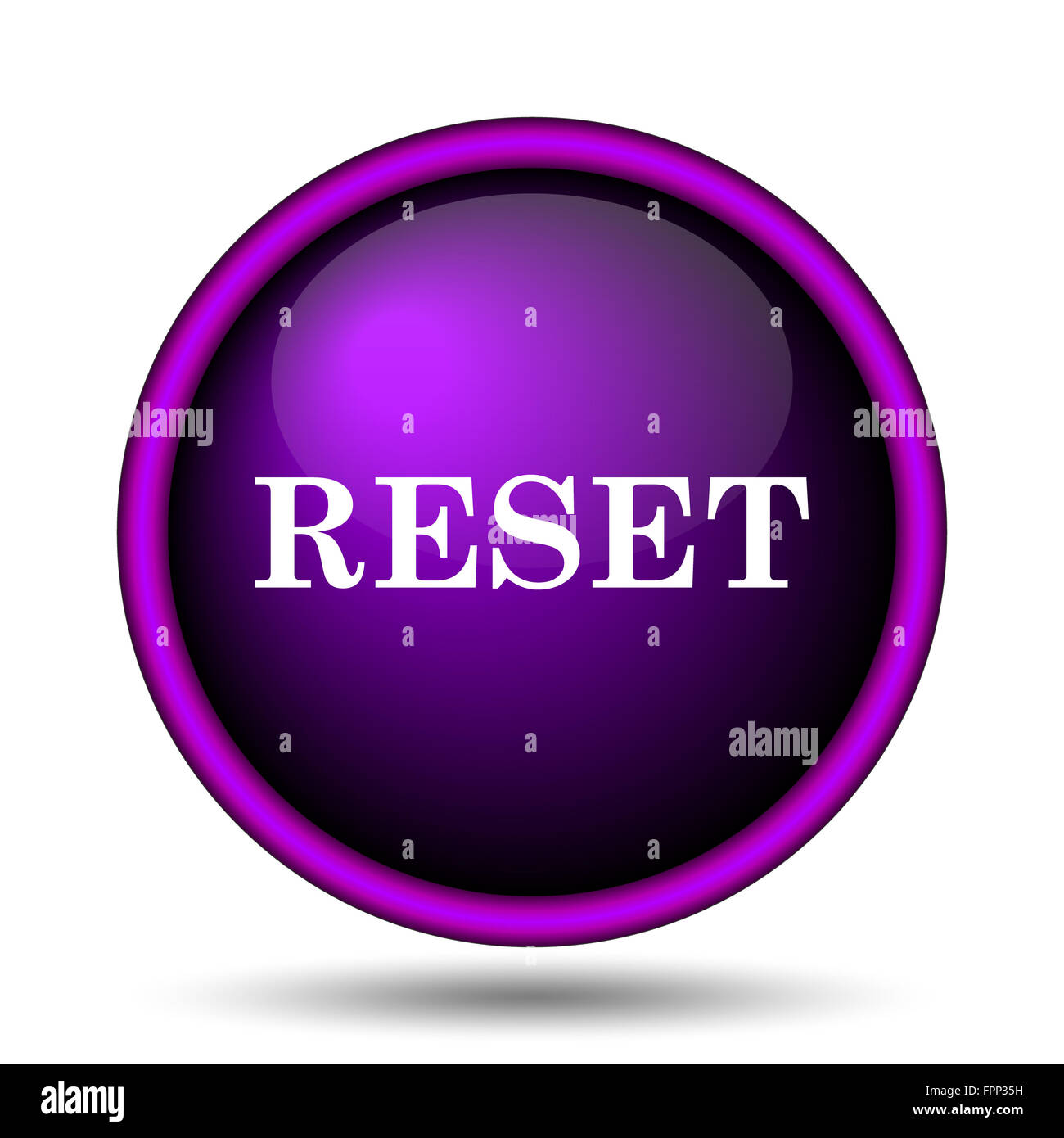 Reset icon. Internet button on white background Stock Photo - Alamy