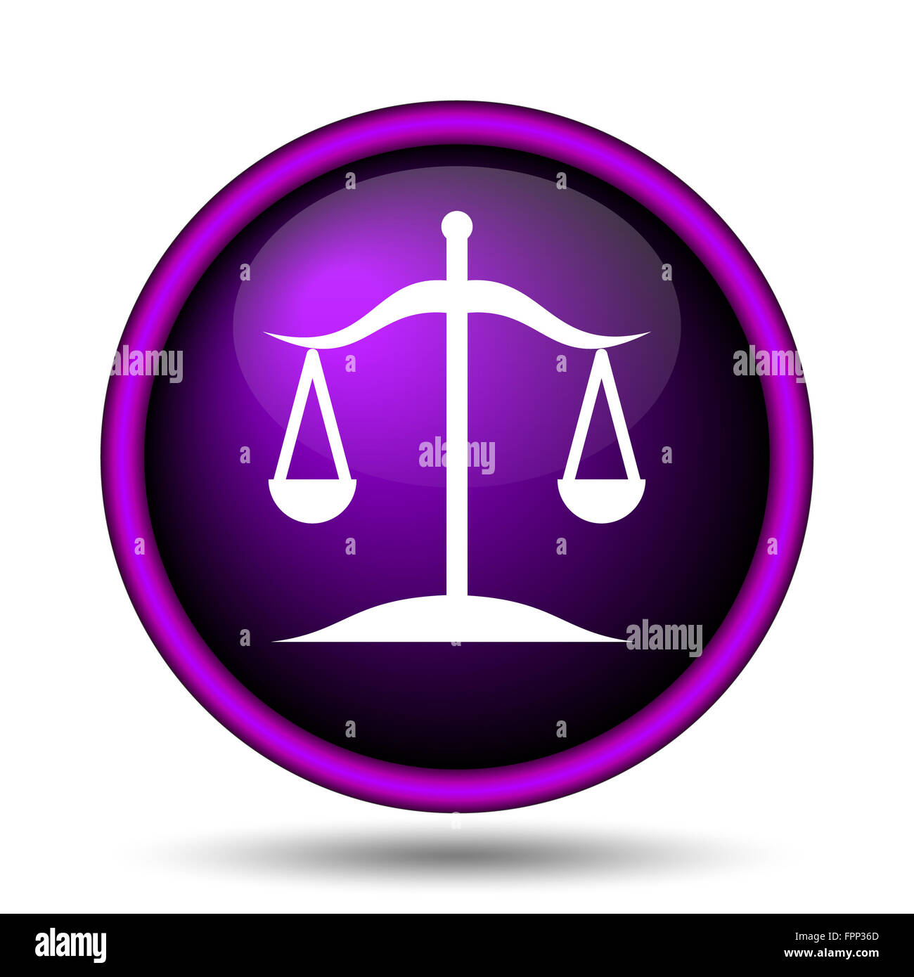 Balance icon. Internet button on white background Stock Photo - Alamy