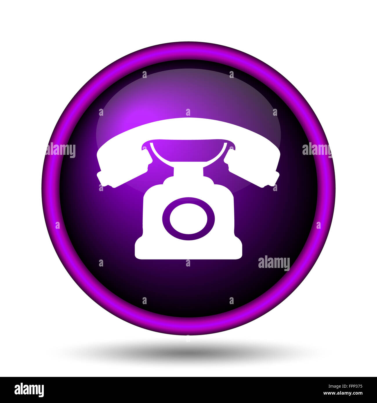 Phone icon. Internet button on white background Stock Photo - Alamy