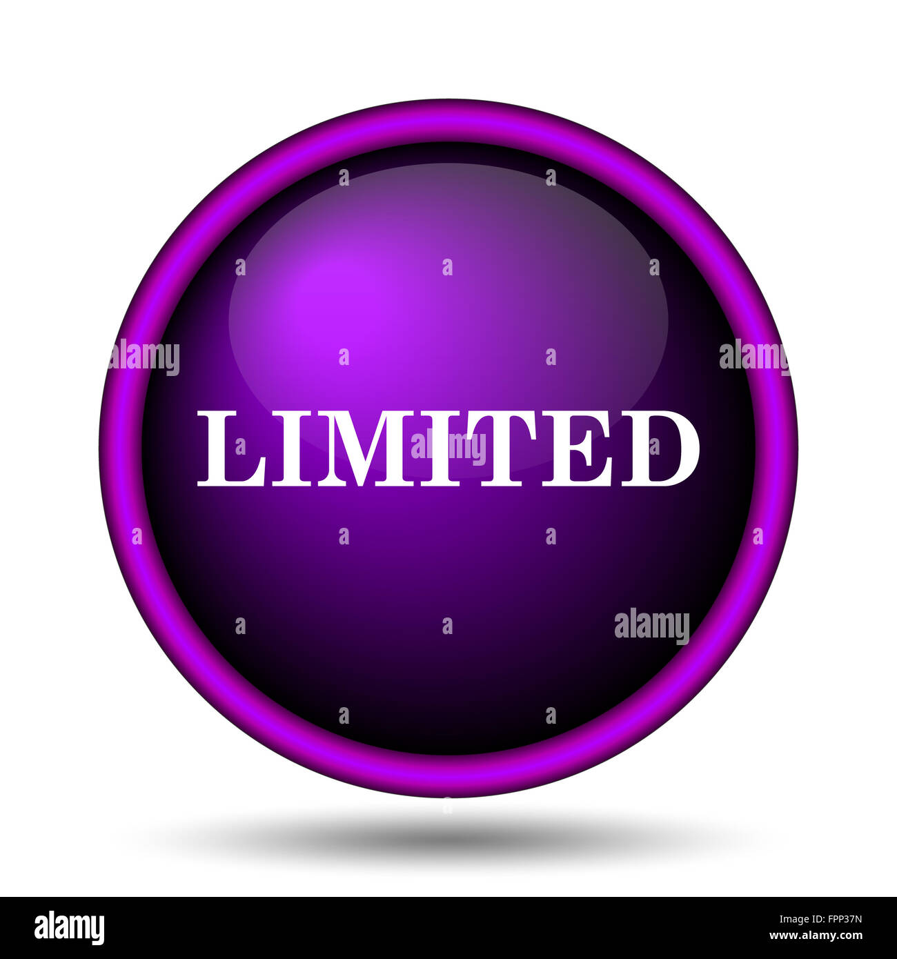 Limited icon. Internet button on white background Stock Photo - Alamy
