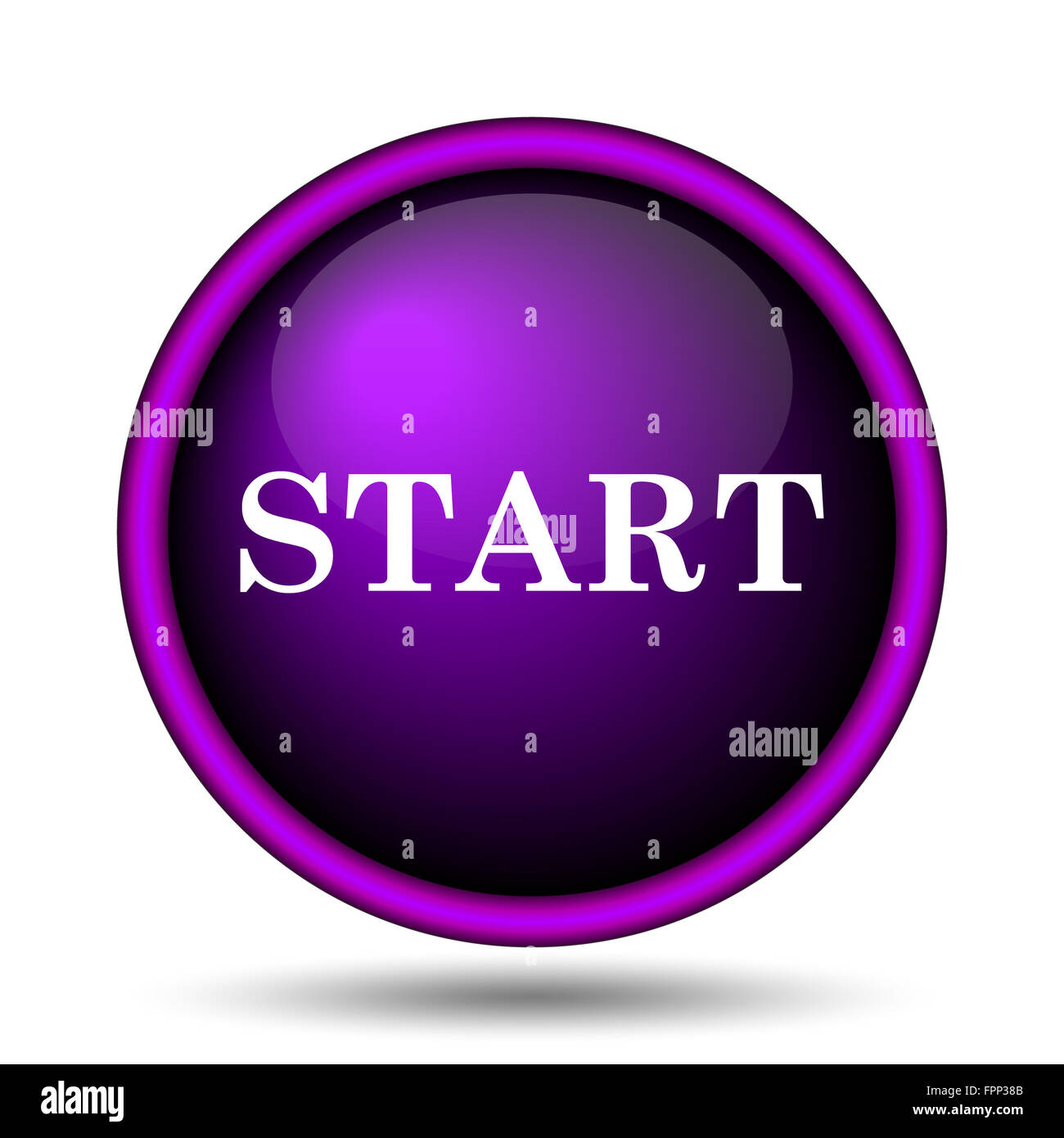Start icon. Internet button on white background Stock Photo - Alamy