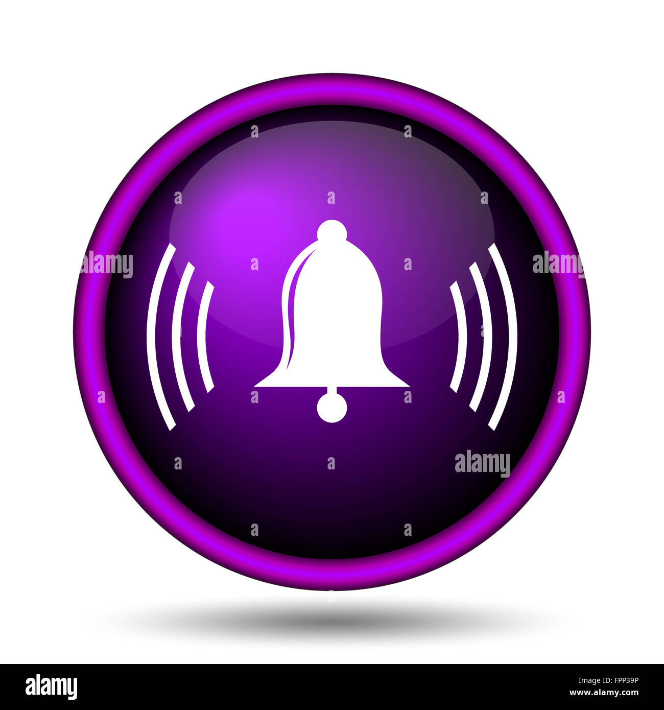 Bell icon. Internet button on white background Stock Photo - Alamy