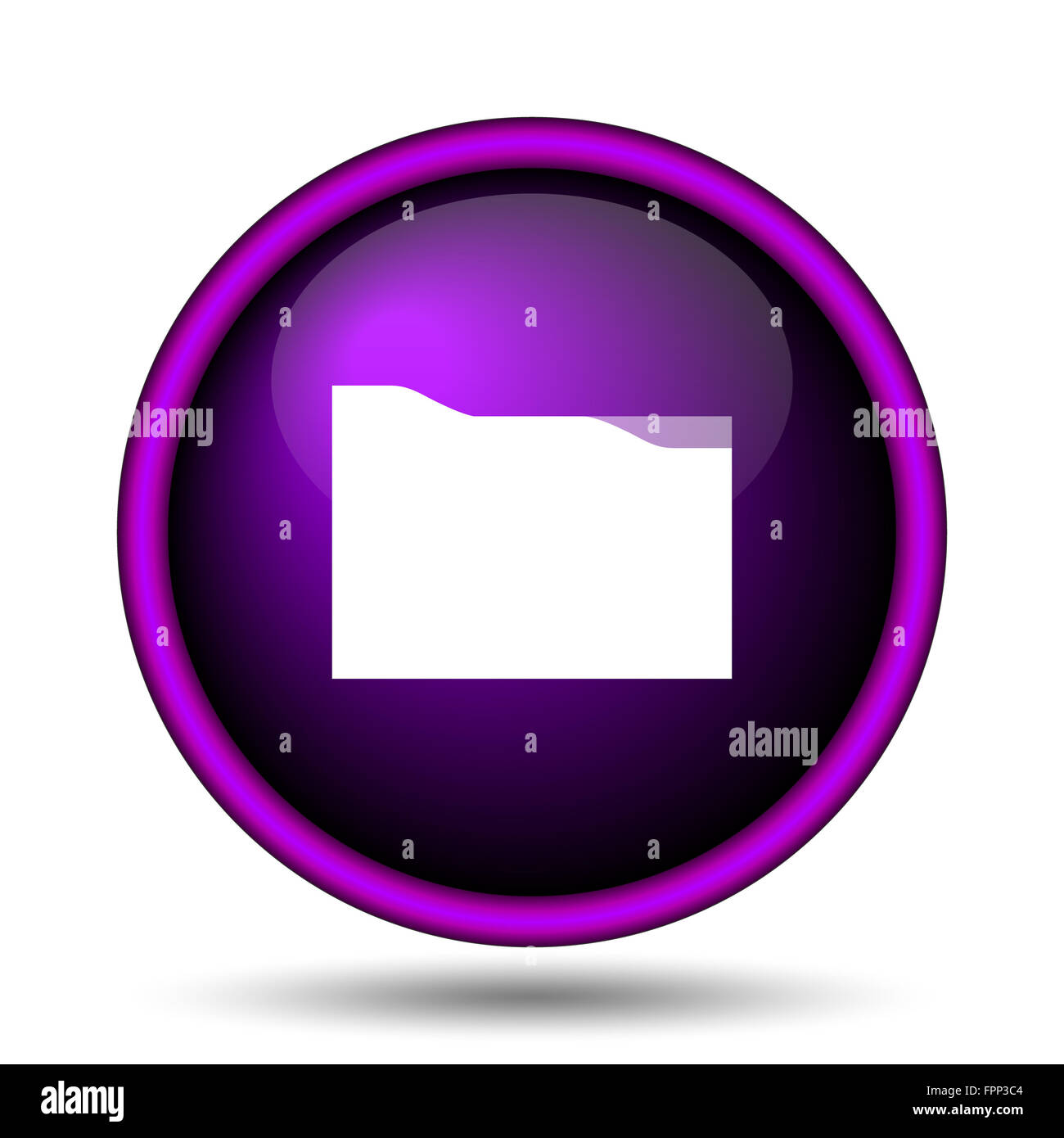 Folder icon. Internet button on white background Stock Photo - Alamy