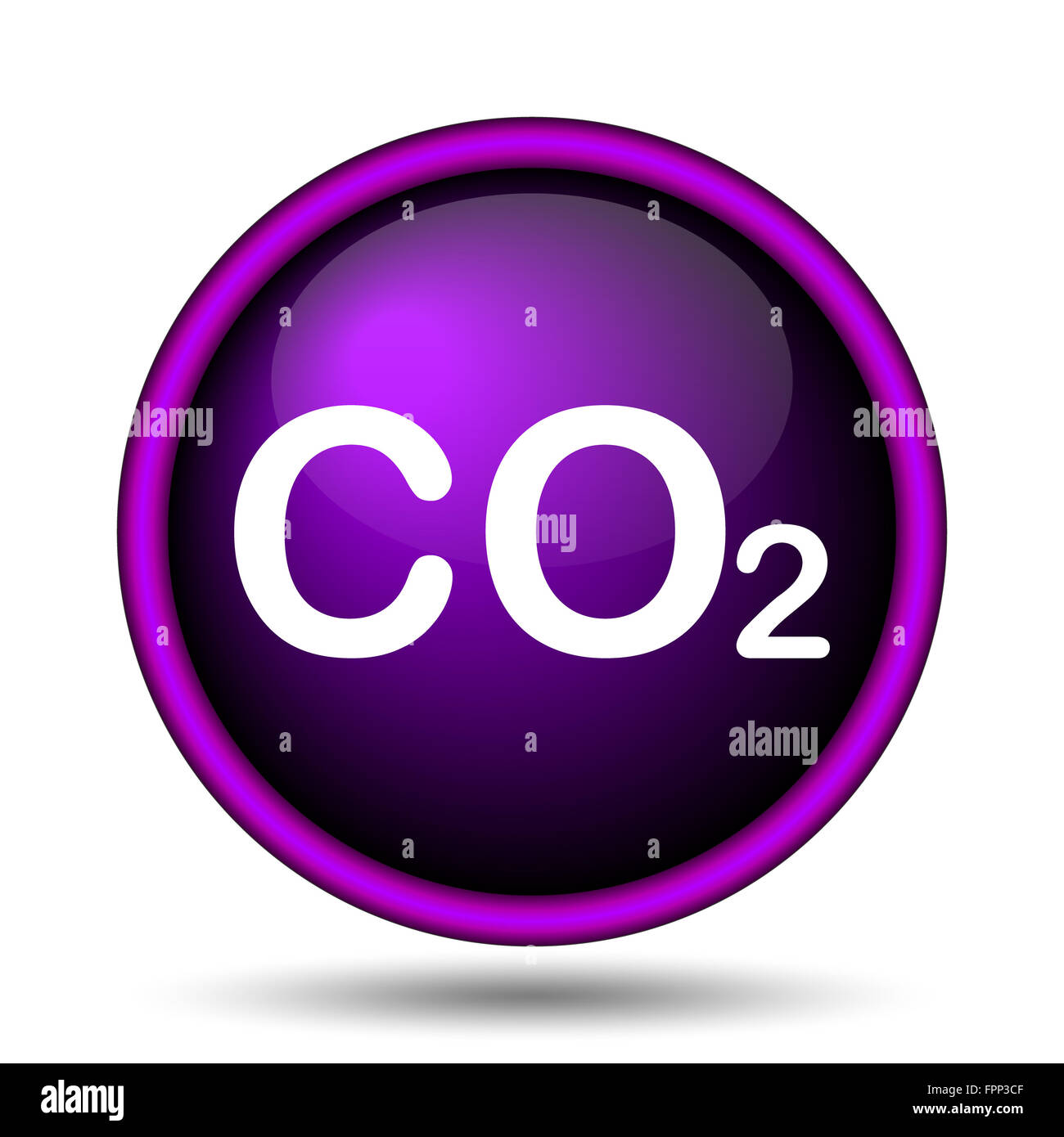 CO2 icon. Internet button on white background Stock Photo - Alamy