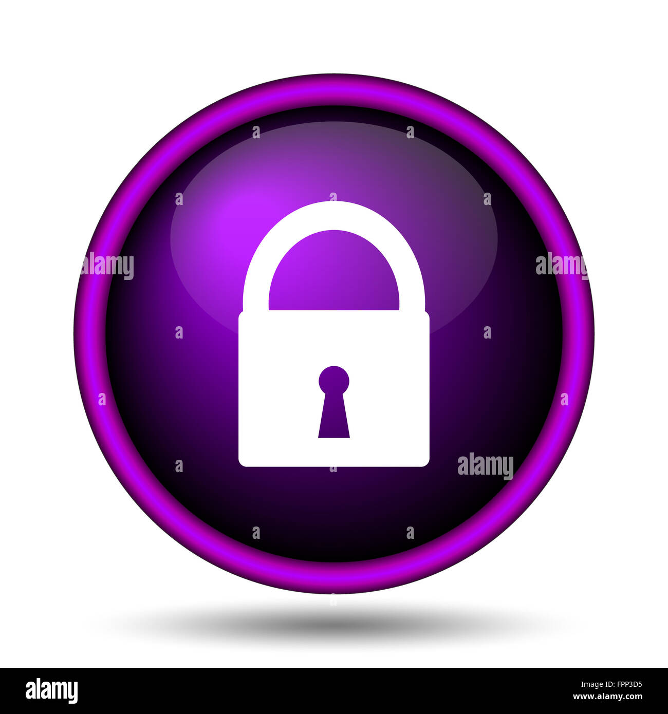 Lock icon. Internet button on white background Stock Photo - Alamy