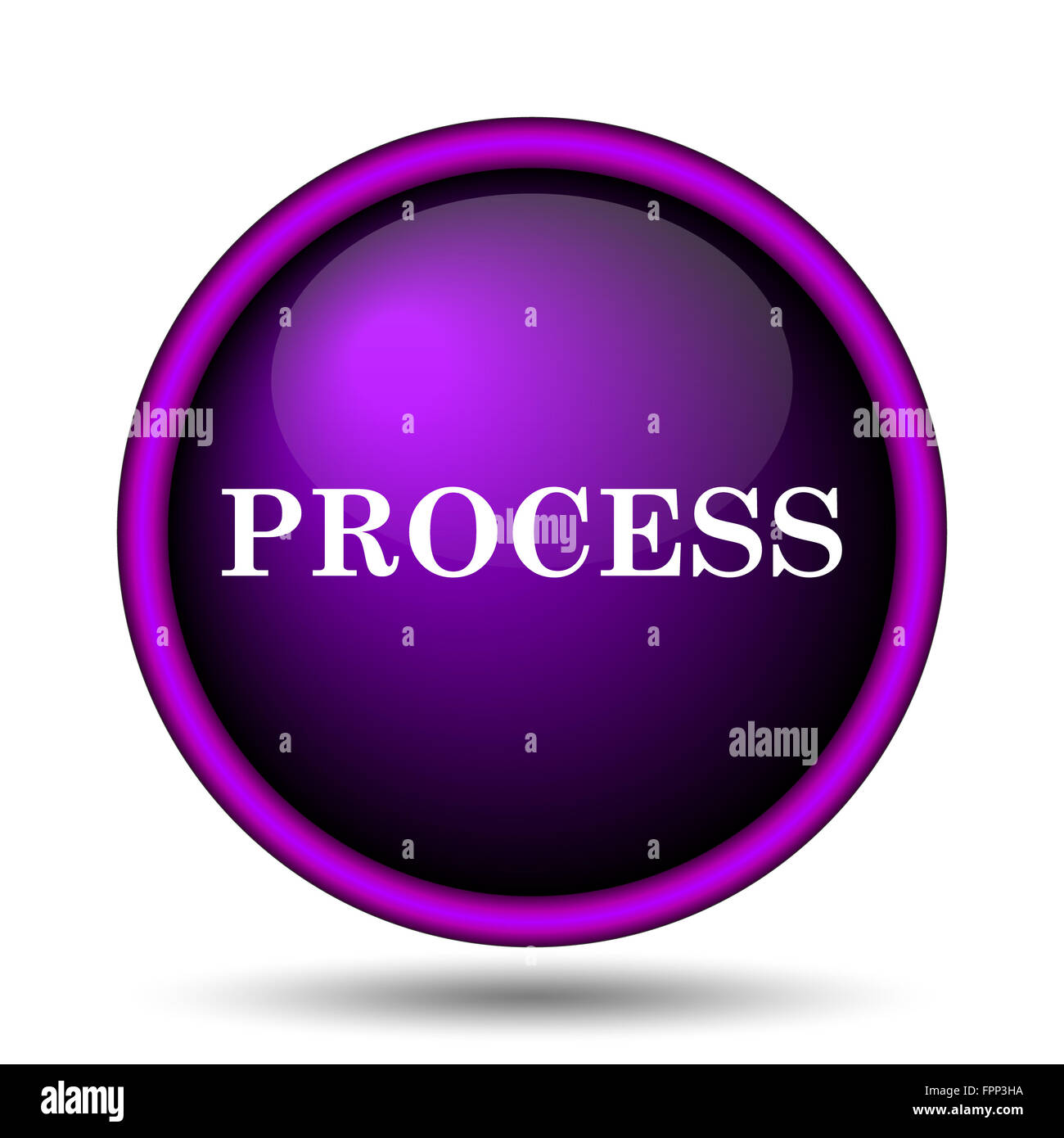 Process icon. Internet button on white background Stock Photo - Alamy