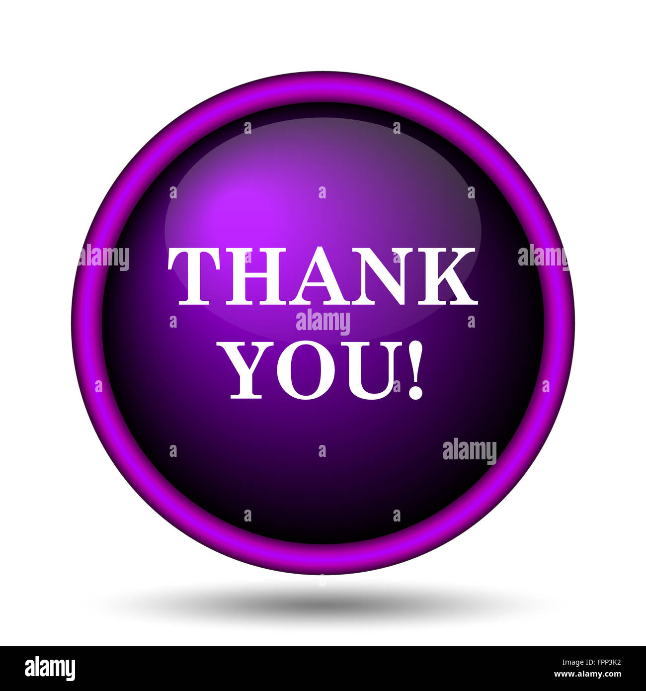 Thank you icon. Internet button on white background Stock Photo - Alamy