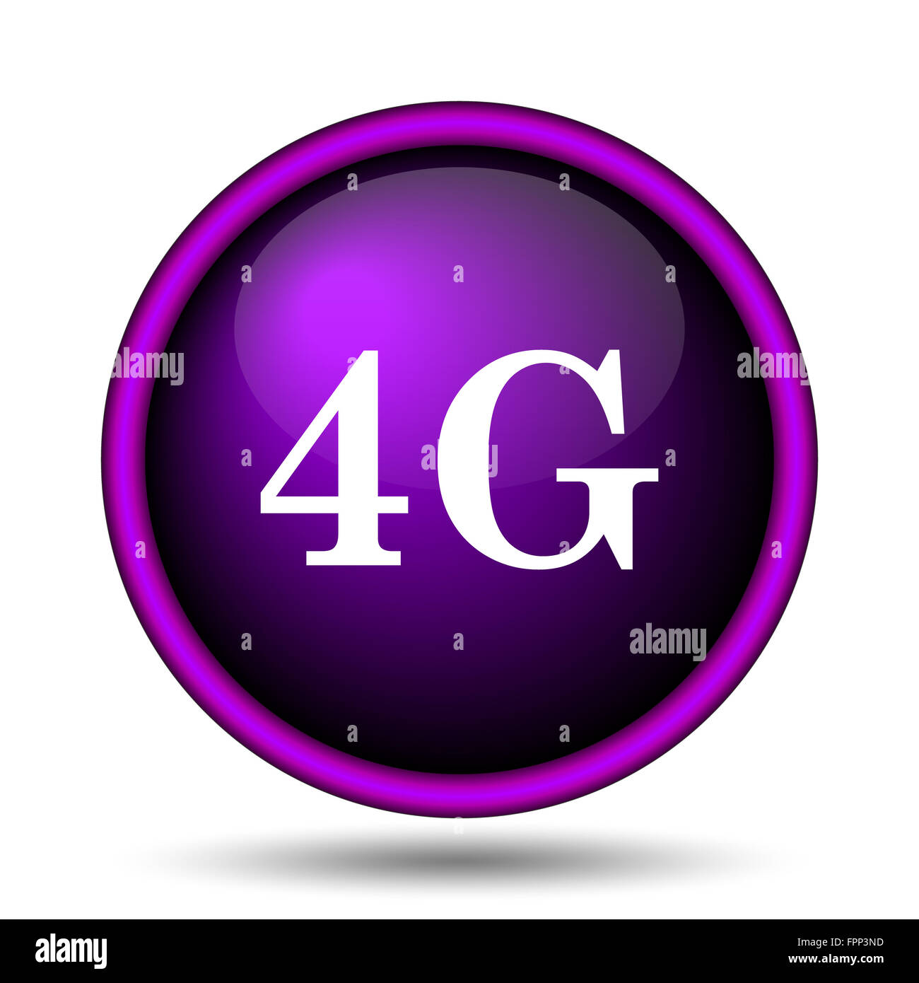 4G icon. Internet button on white background Stock Photo - Alamy