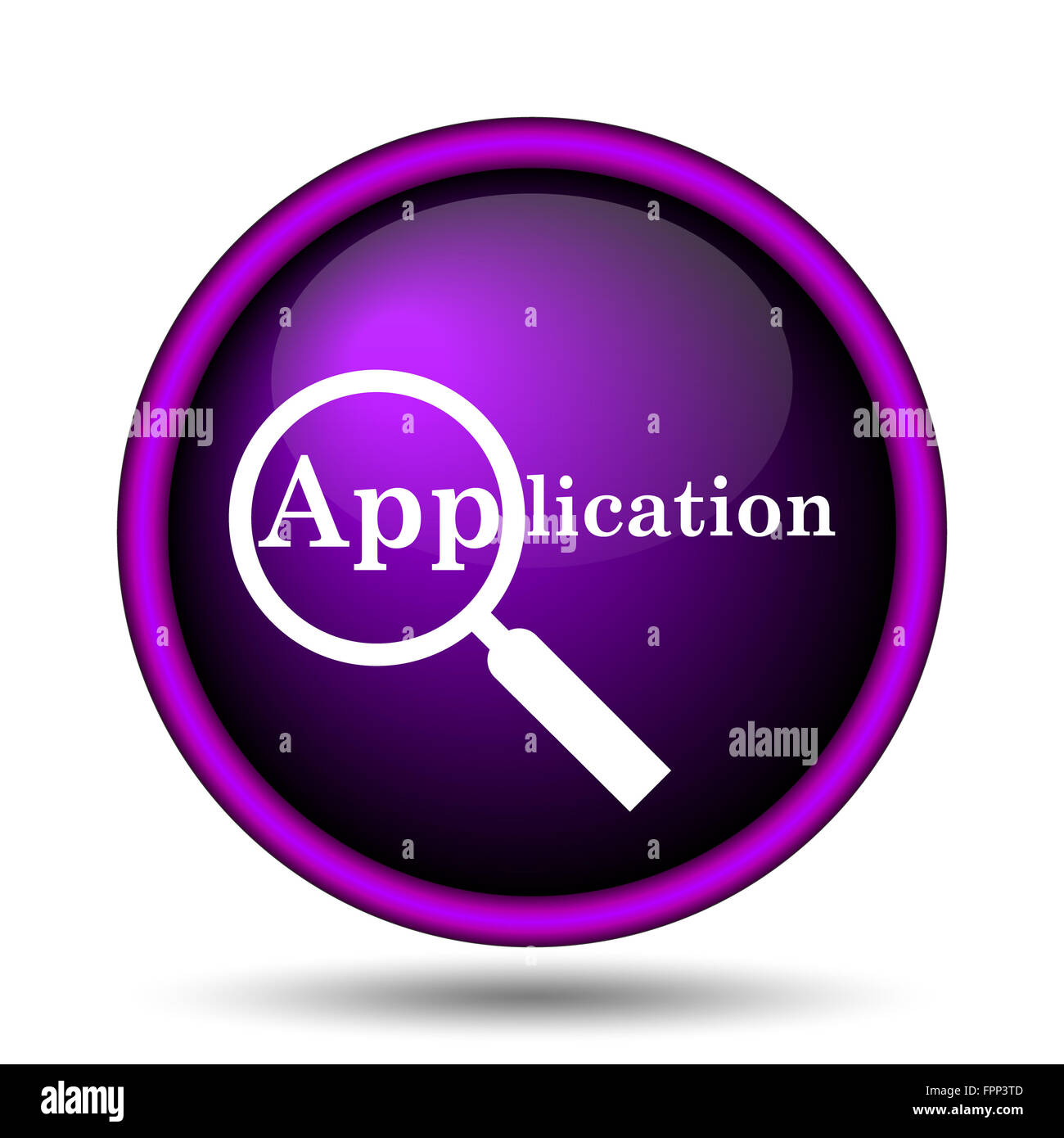 Application icon. Internet button on white background Stock Photo - Alamy