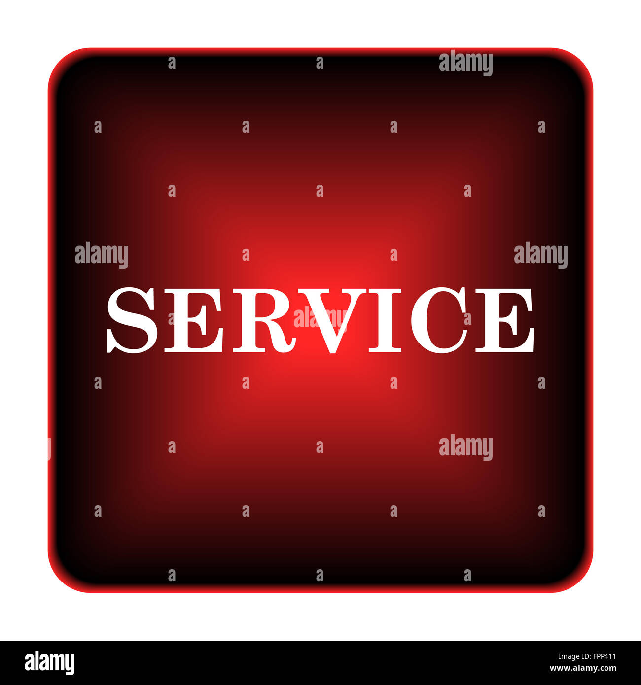 Service icon. Internet button on white background Stock Photo - Alamy