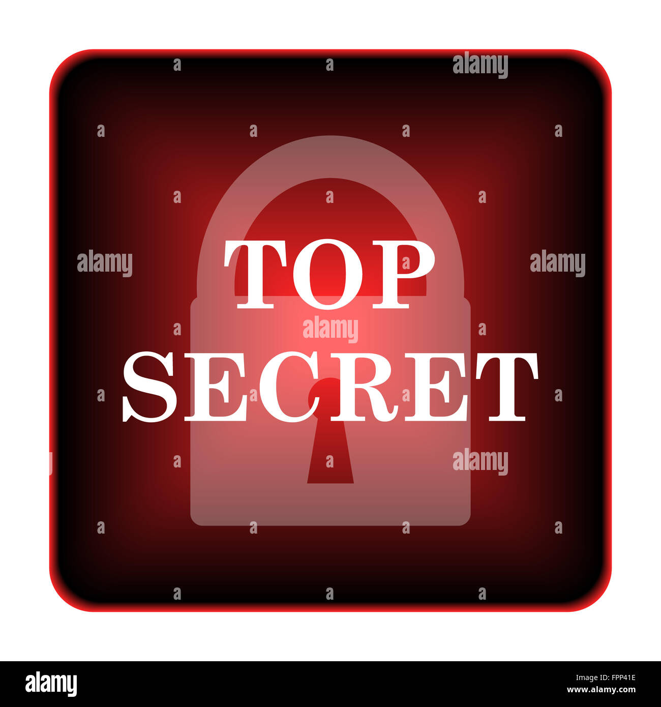 Top secret icon. Internet button on white background Stock Photo - Alamy