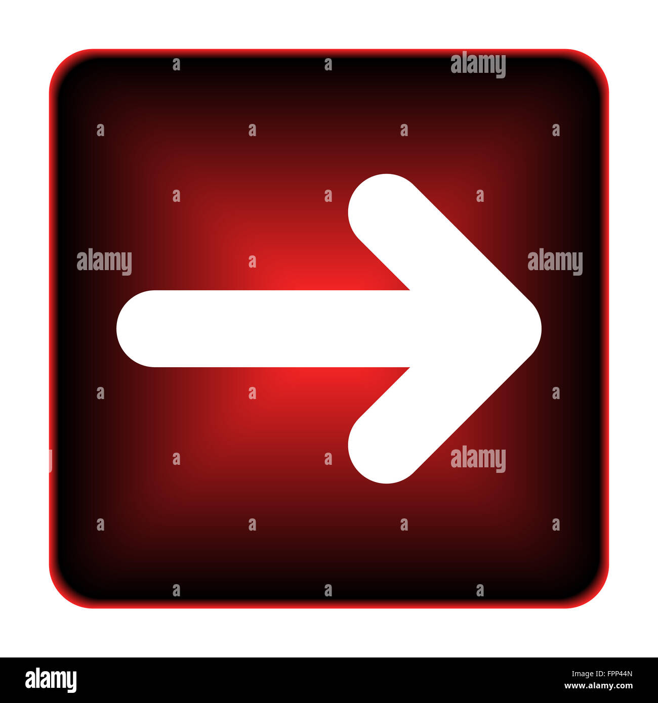 Right arrow icon. Internet button on white background Stock Photo - Alamy