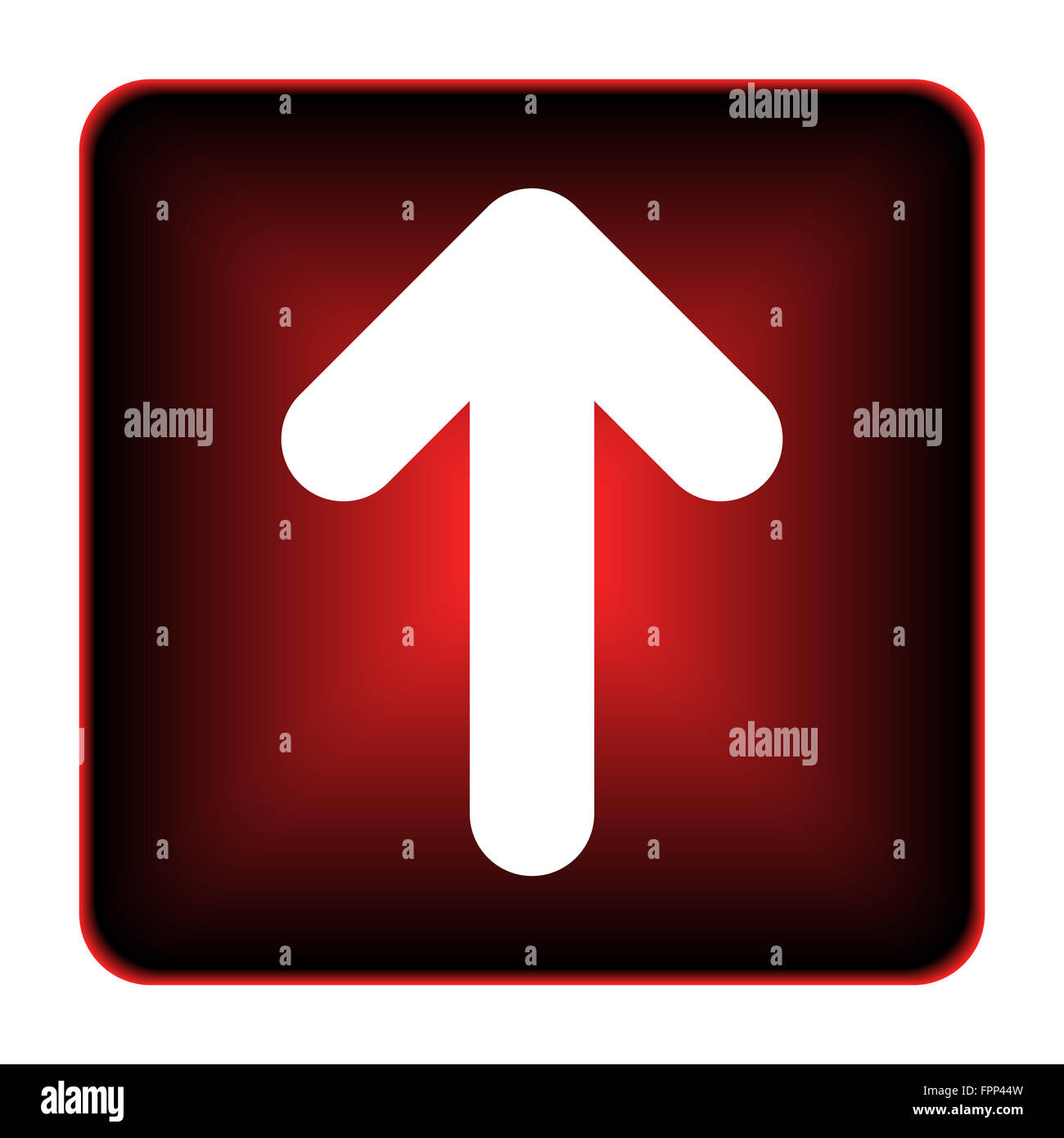 Up arrow icon. Internet button on white background Stock Photo - Alamy