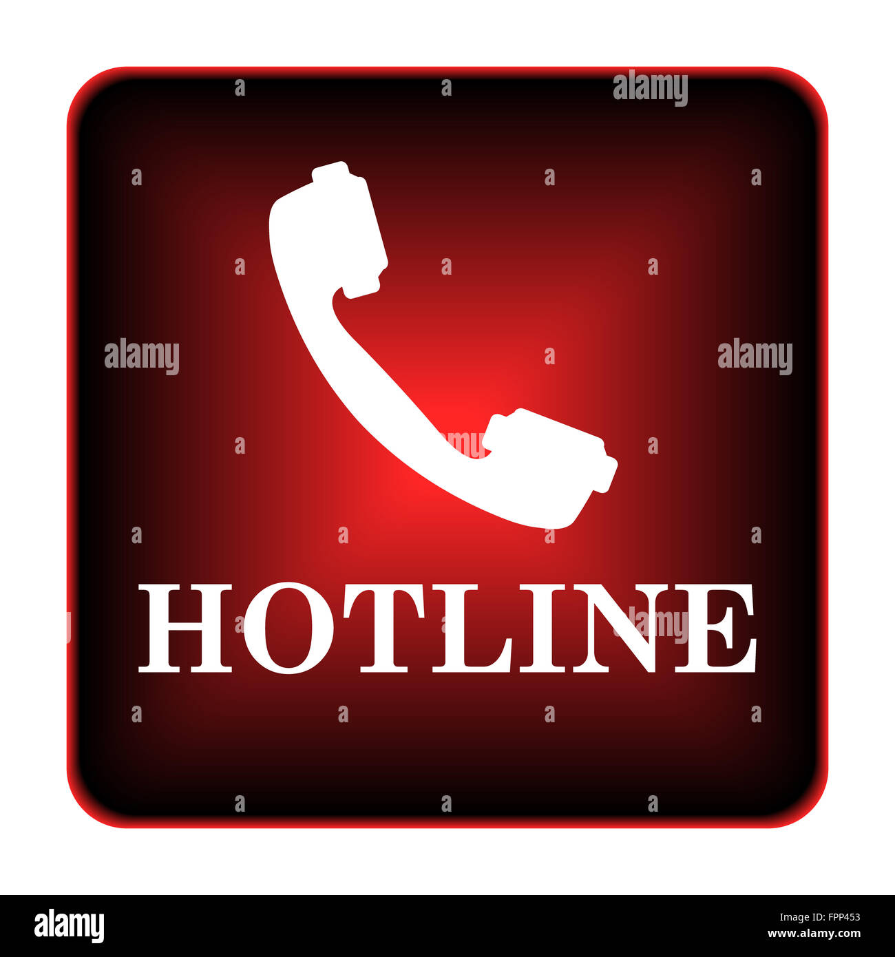 Hotline icon. Internet button on white background Stock Photo - Alamy