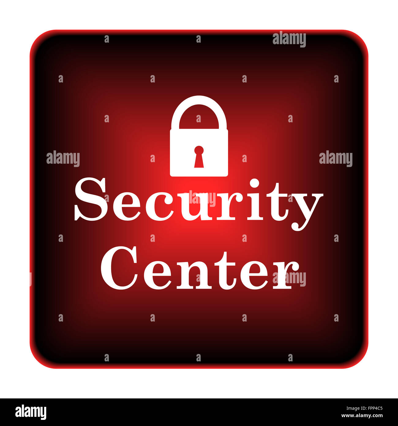 Security center icon. Internet button on white background Stock Photo ...
