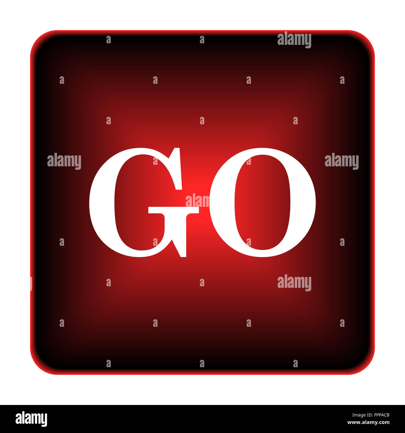 GO icon. Internet button on white background Stock Photo - Alamy