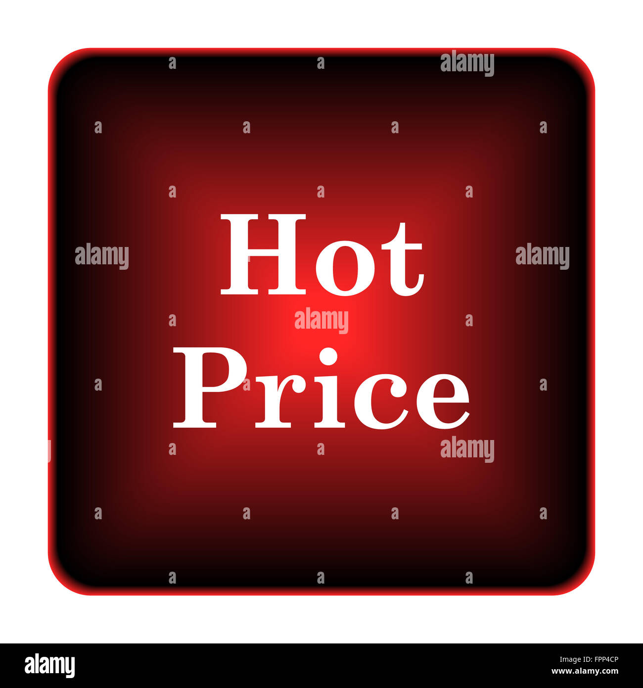 Hot price icon. Internet button on white background Stock Photo - Alamy
