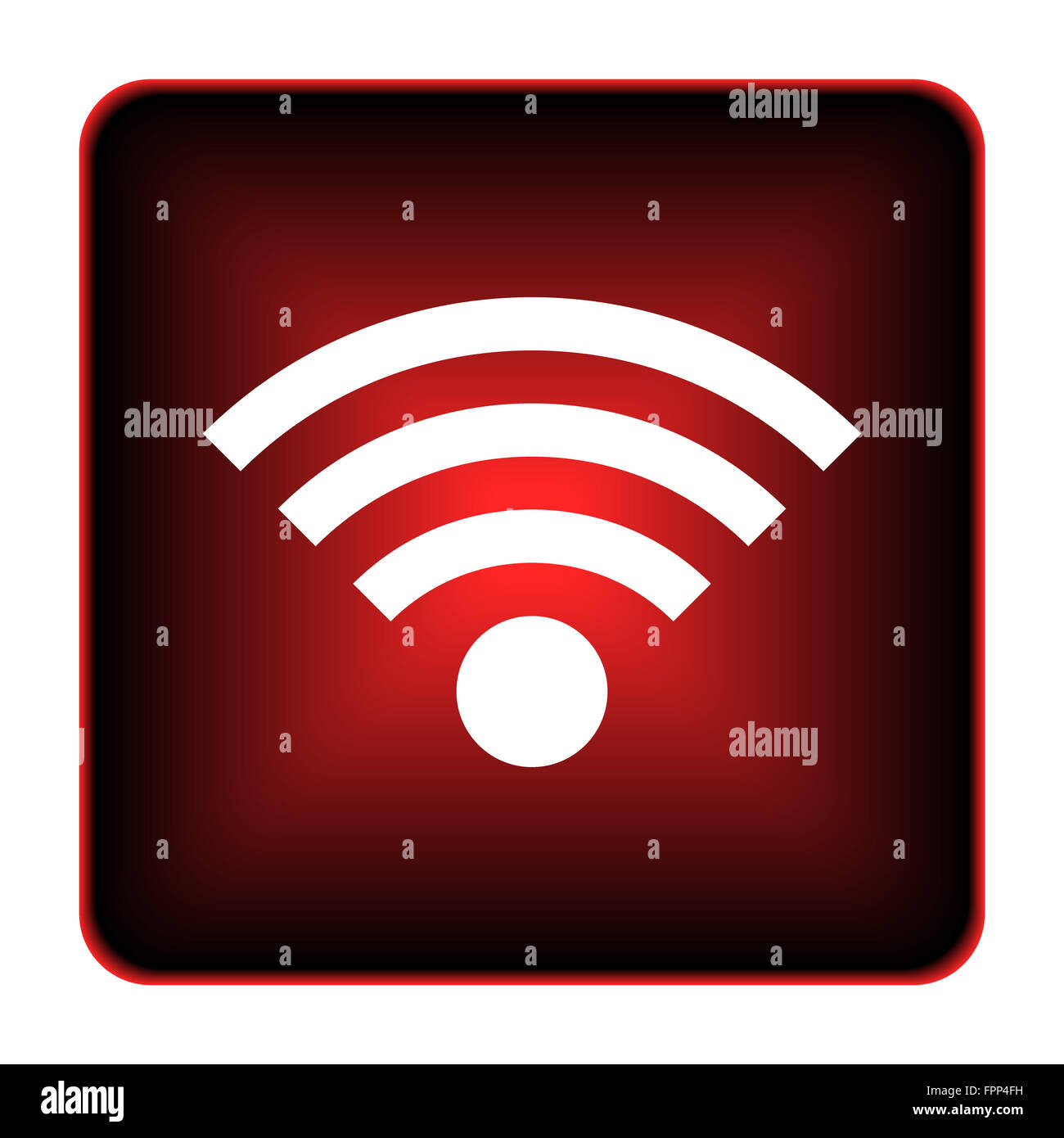 Wireless sign icon. Internet button on white background Stock Photo - Alamy