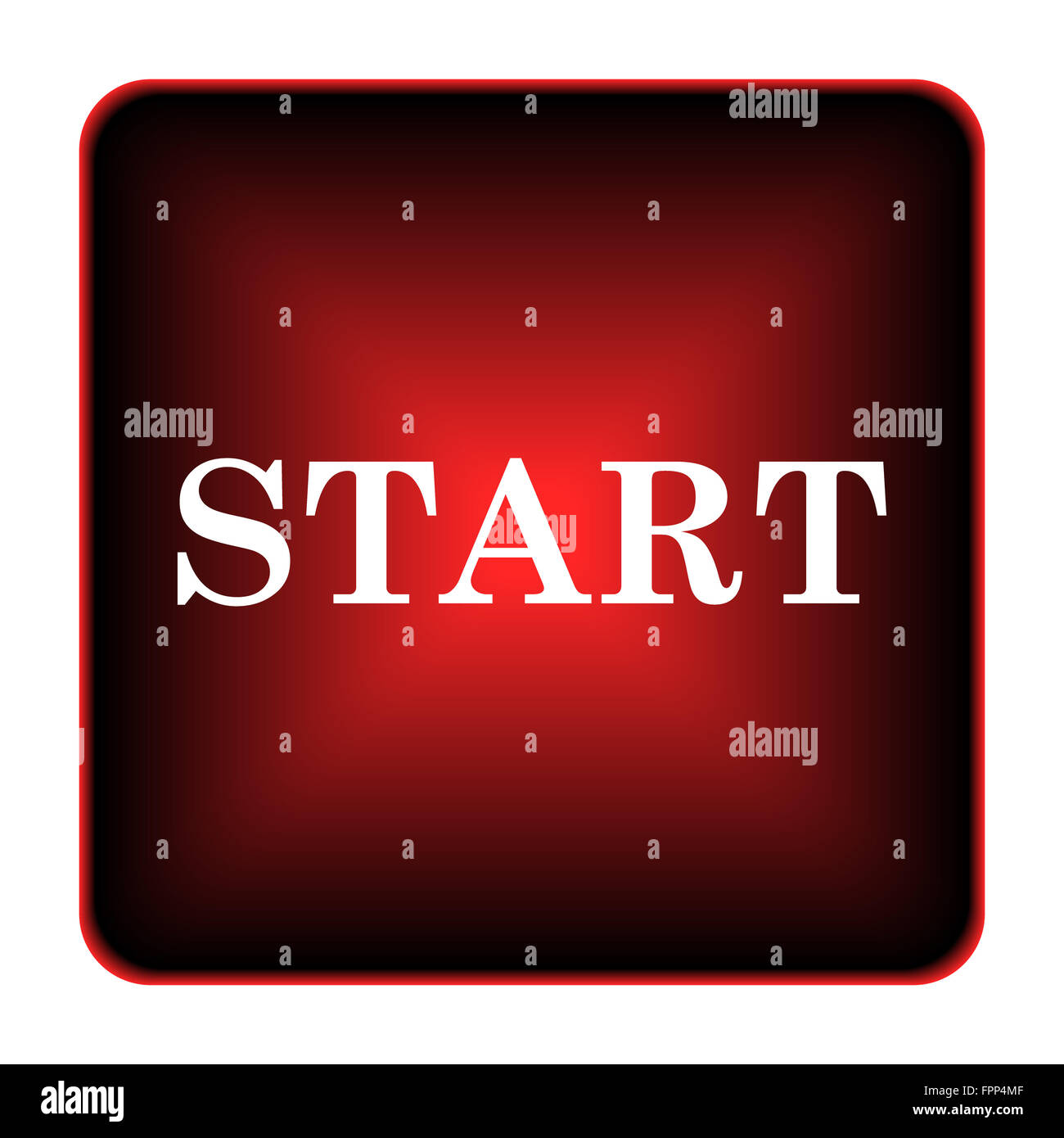 Start icon. Internet button on white background Stock Photo - Alamy
