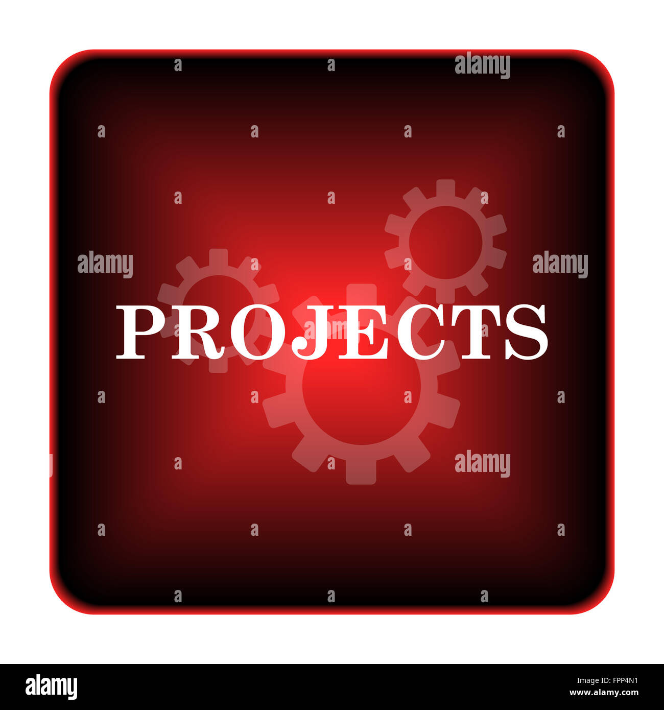 Projects icon. Internet button on white background Stock Photo - Alamy