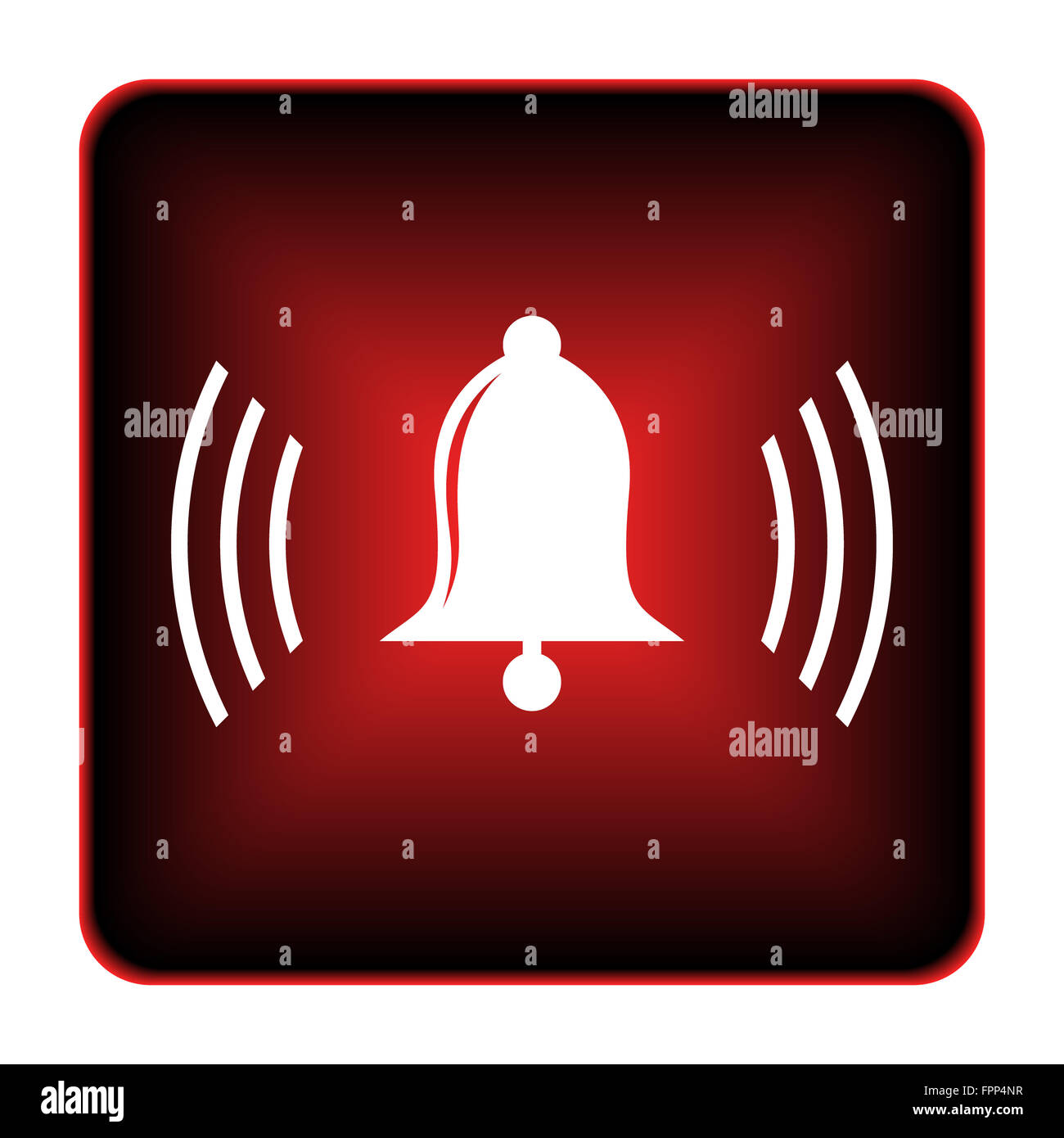 Bell icon. Internet button on white background Stock Photo - Alamy