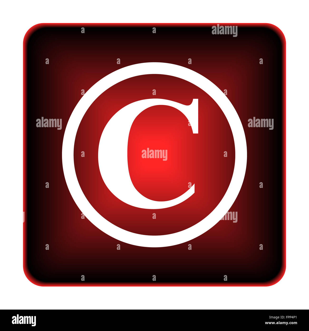 Copyright icon. Internet button on white background Stock Photo - Alamy