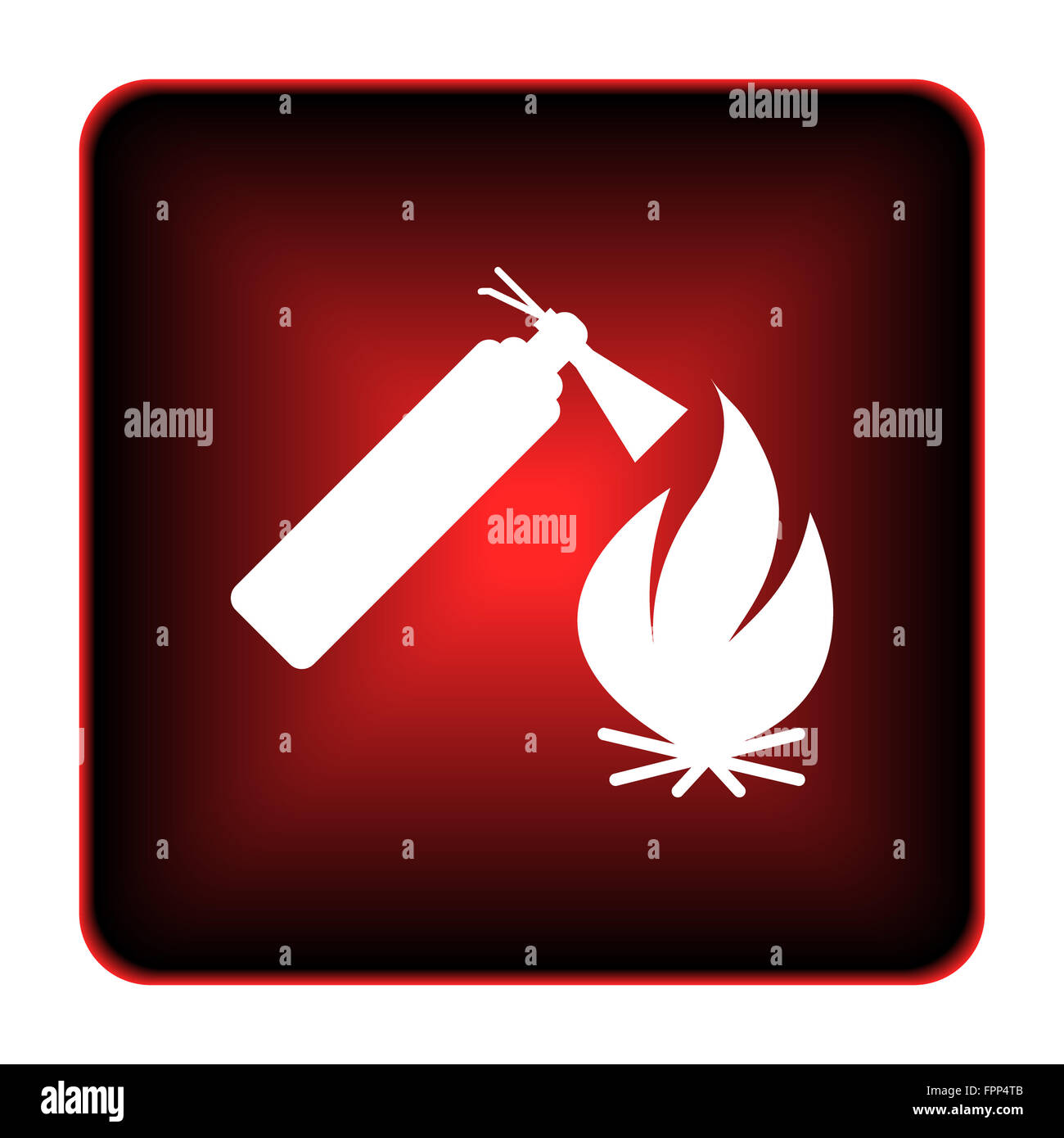 Fire icon. Internet button on white background Stock Photo - Alamy