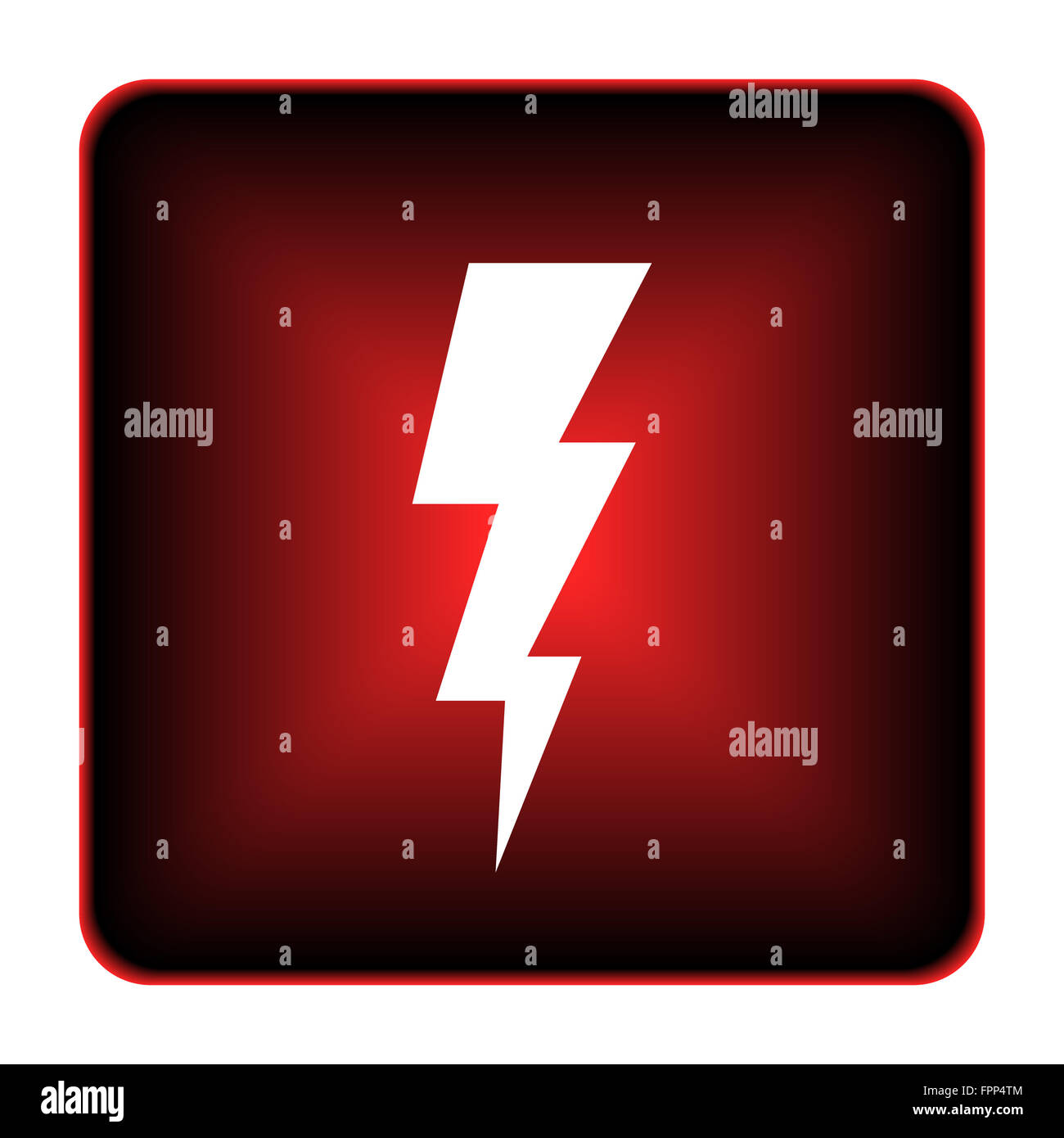Lightning icon. Internet button on white background Stock Photo - Alamy