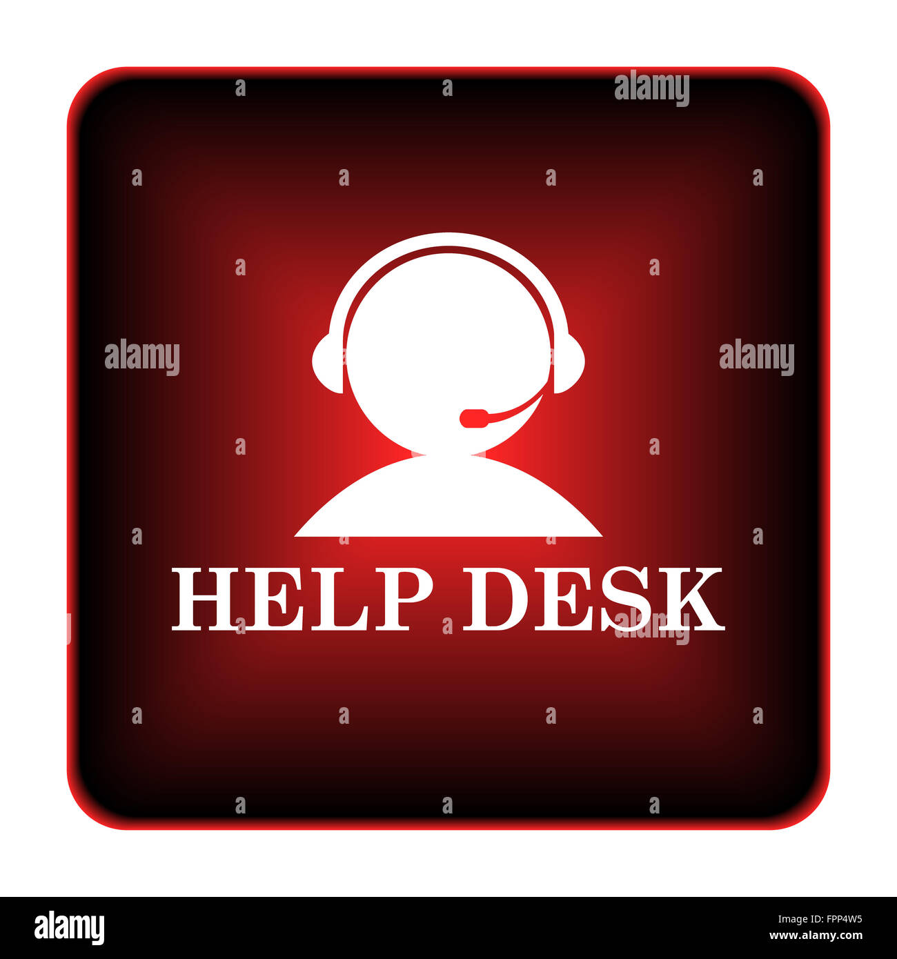 Helpdesk icon. Internet button on white background Stock Photo - Alamy