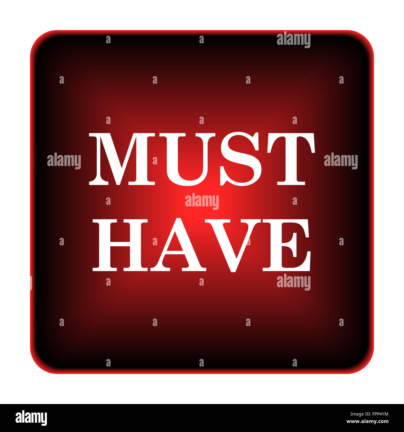 Must have icon. Internet button on white background Stock Photo - Alamy