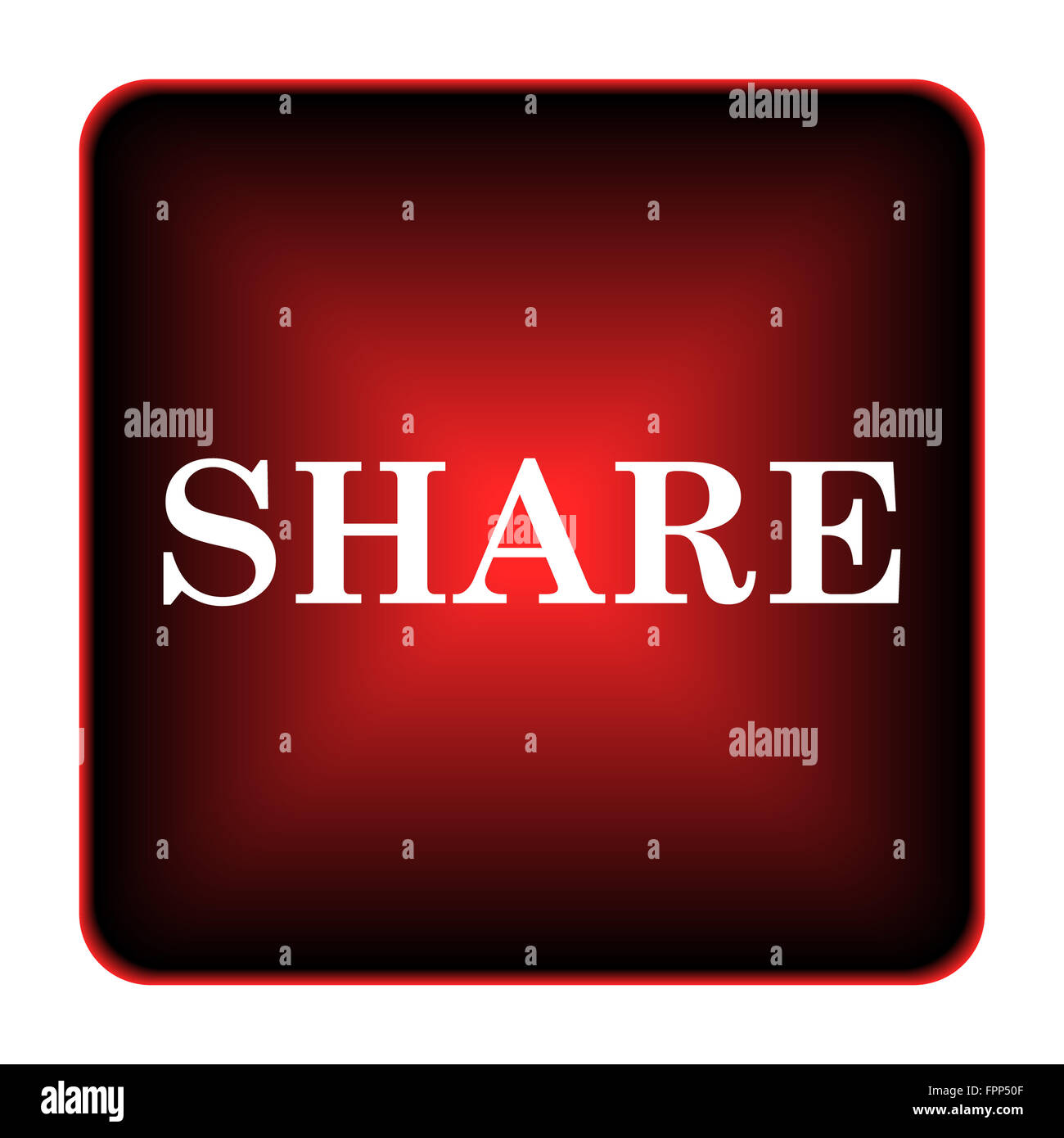 Share icon. Internet button on white background Stock Photo - Alamy