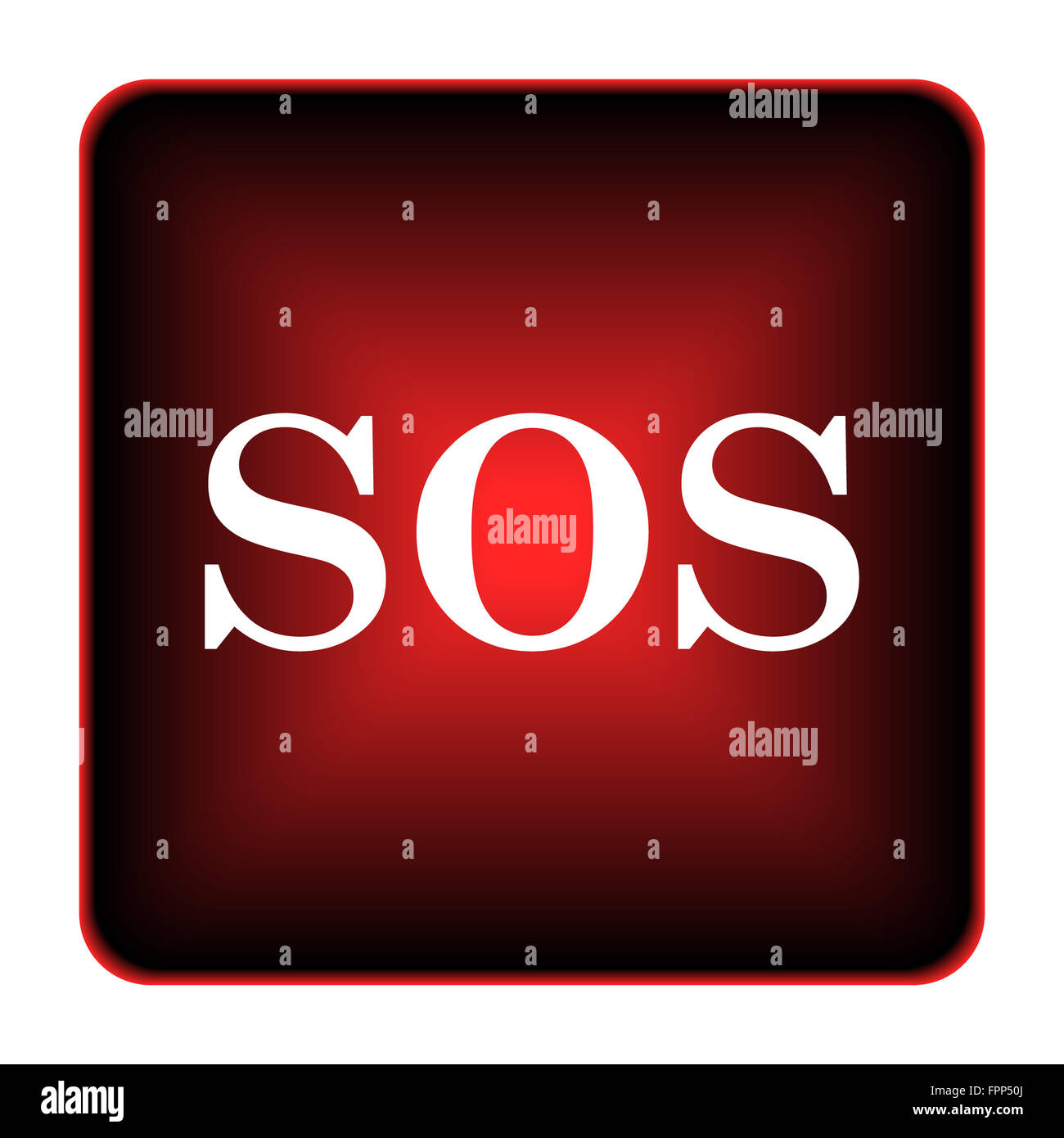 SOS icon. Internet button on white background Stock Photo - Alamy