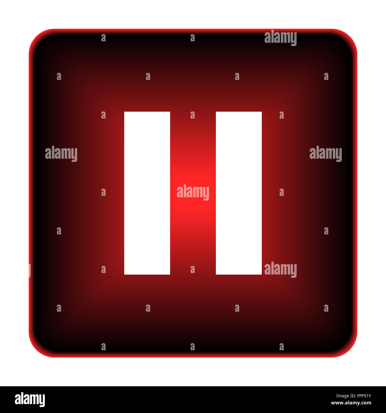 Pause icon. Internet button on white background Stock Photo - Alamy