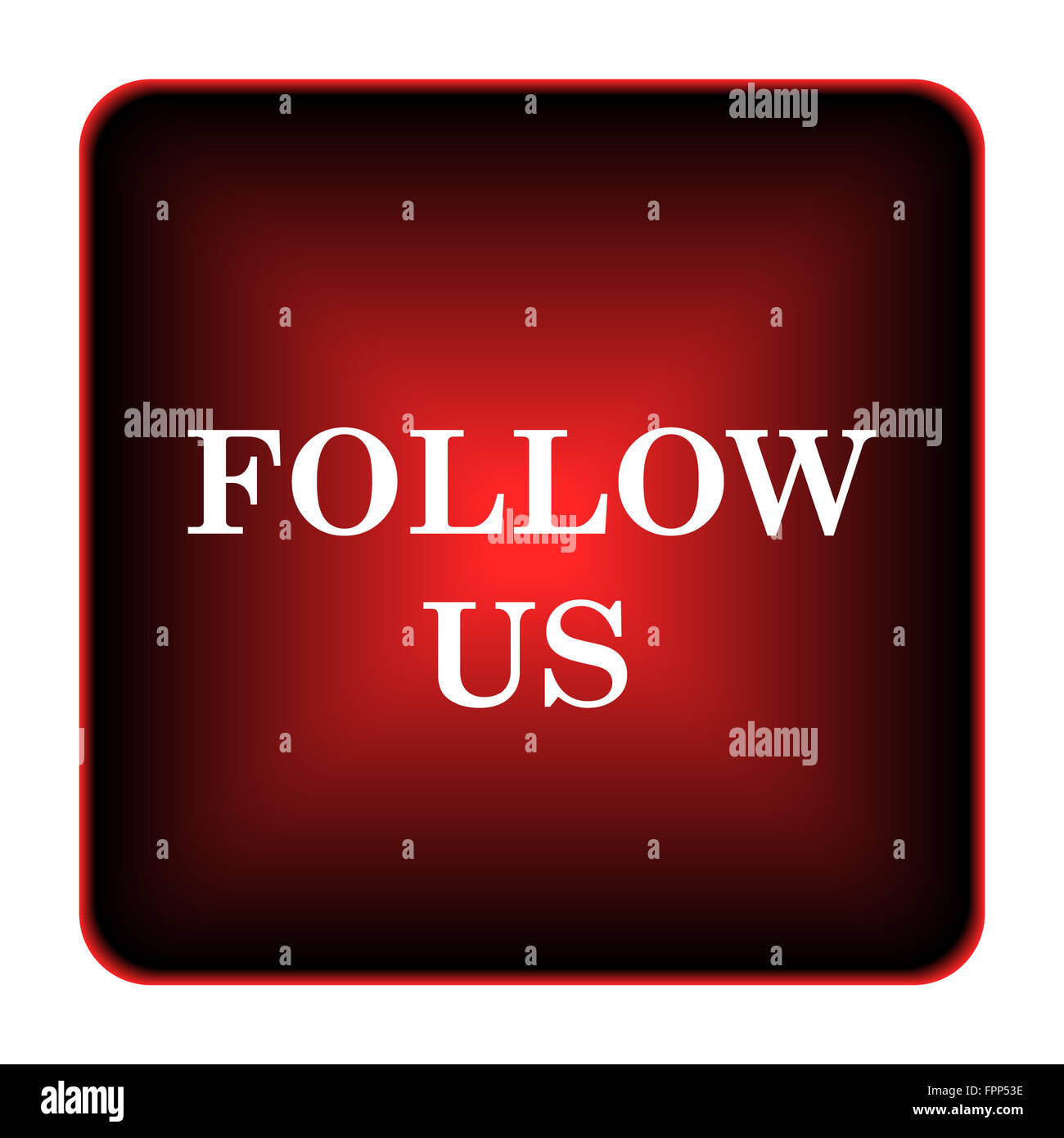 Follow us icon. Internet button on white background Stock Photo - Alamy
