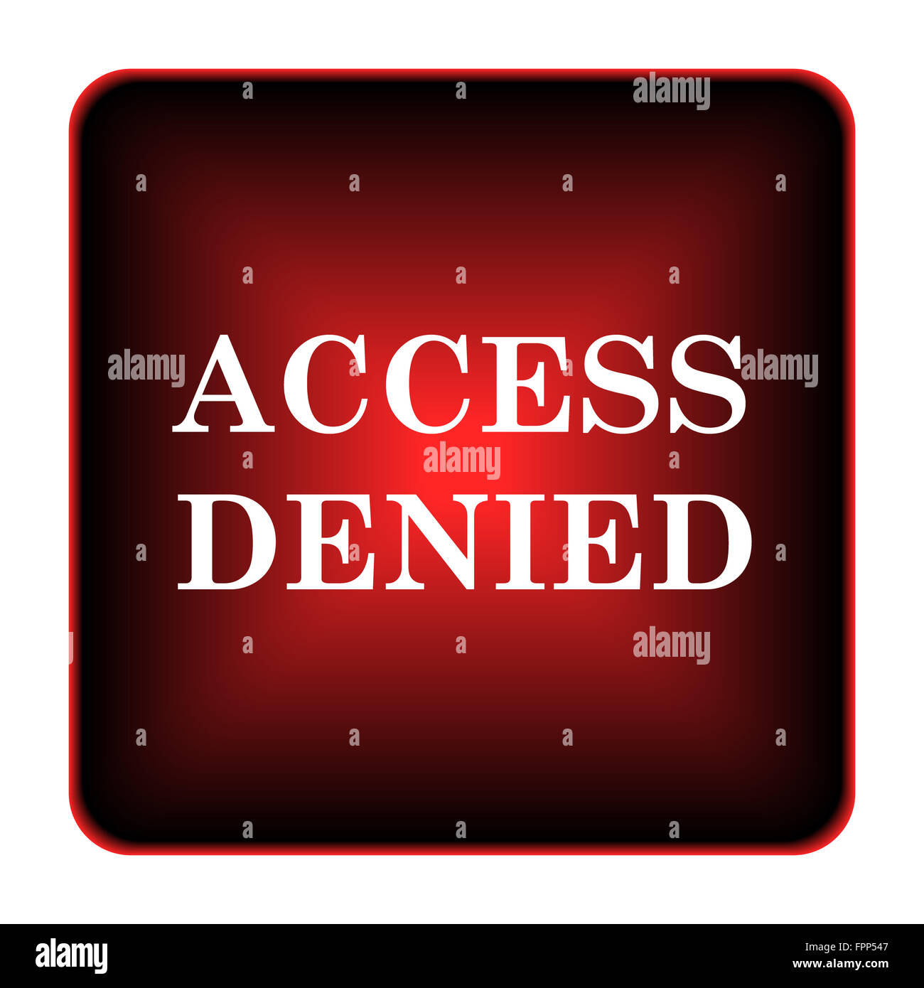 Access denied icon. Internet button on white background Stock Photo - Alamy