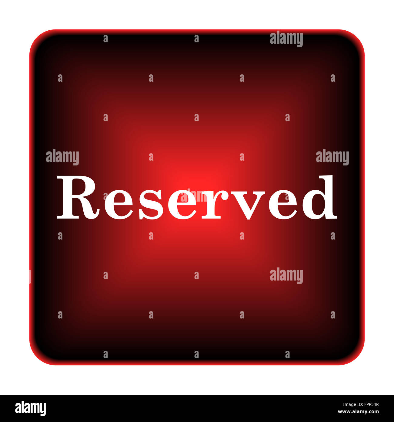 Reserved icon. Internet button on white background Stock Photo - Alamy