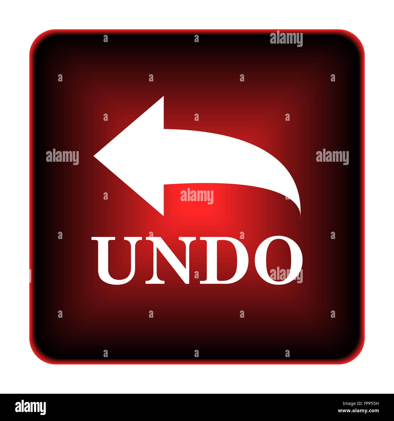 Undo icon. Internet button on white background Stock Photo - Alamy