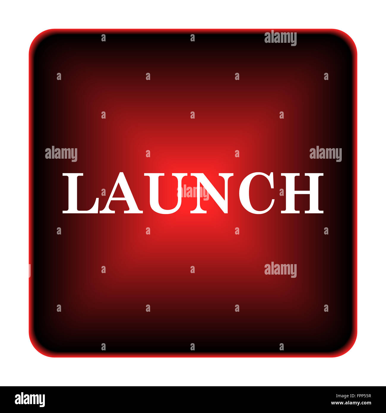 Launch icon. Internet button on white background Stock Photo - Alamy