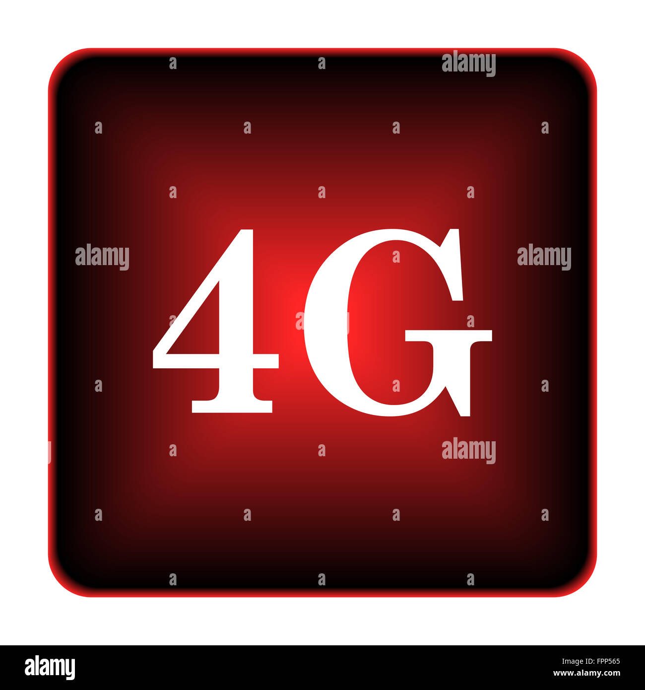 4G icon. Internet button on white background Stock Photo - Alamy