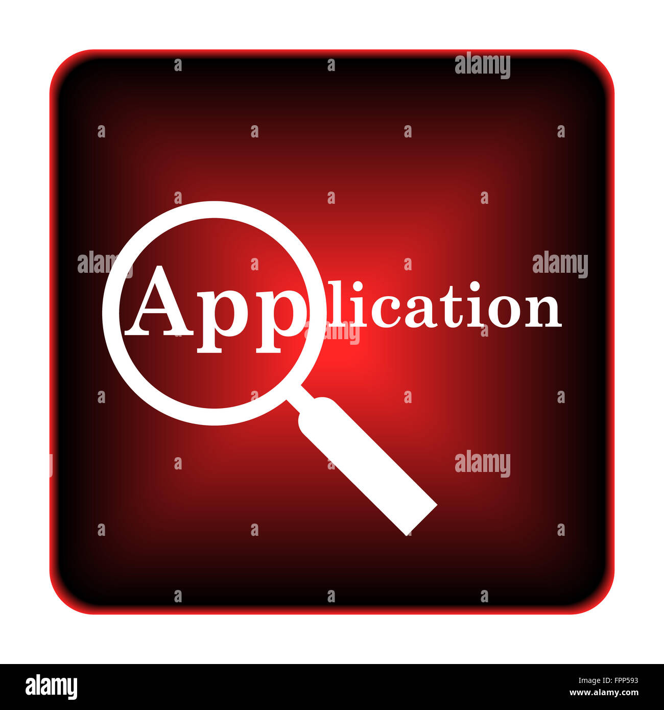 Application icon. Internet button on white background Stock Photo - Alamy