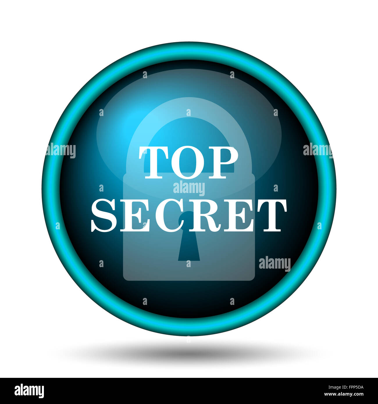 Top secret icon. Internet button on white background Stock Photo - Alamy