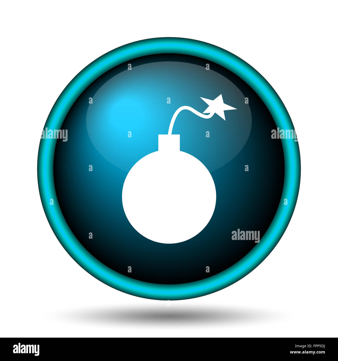 Bomb icon. Internet button on white background Stock Photo - Alamy