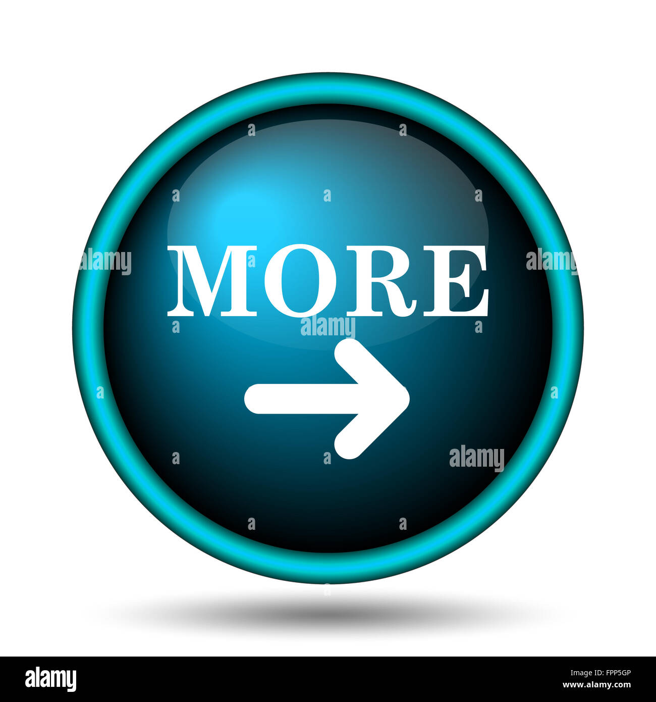 More icon. Internet button on white background Stock Photo - Alamy