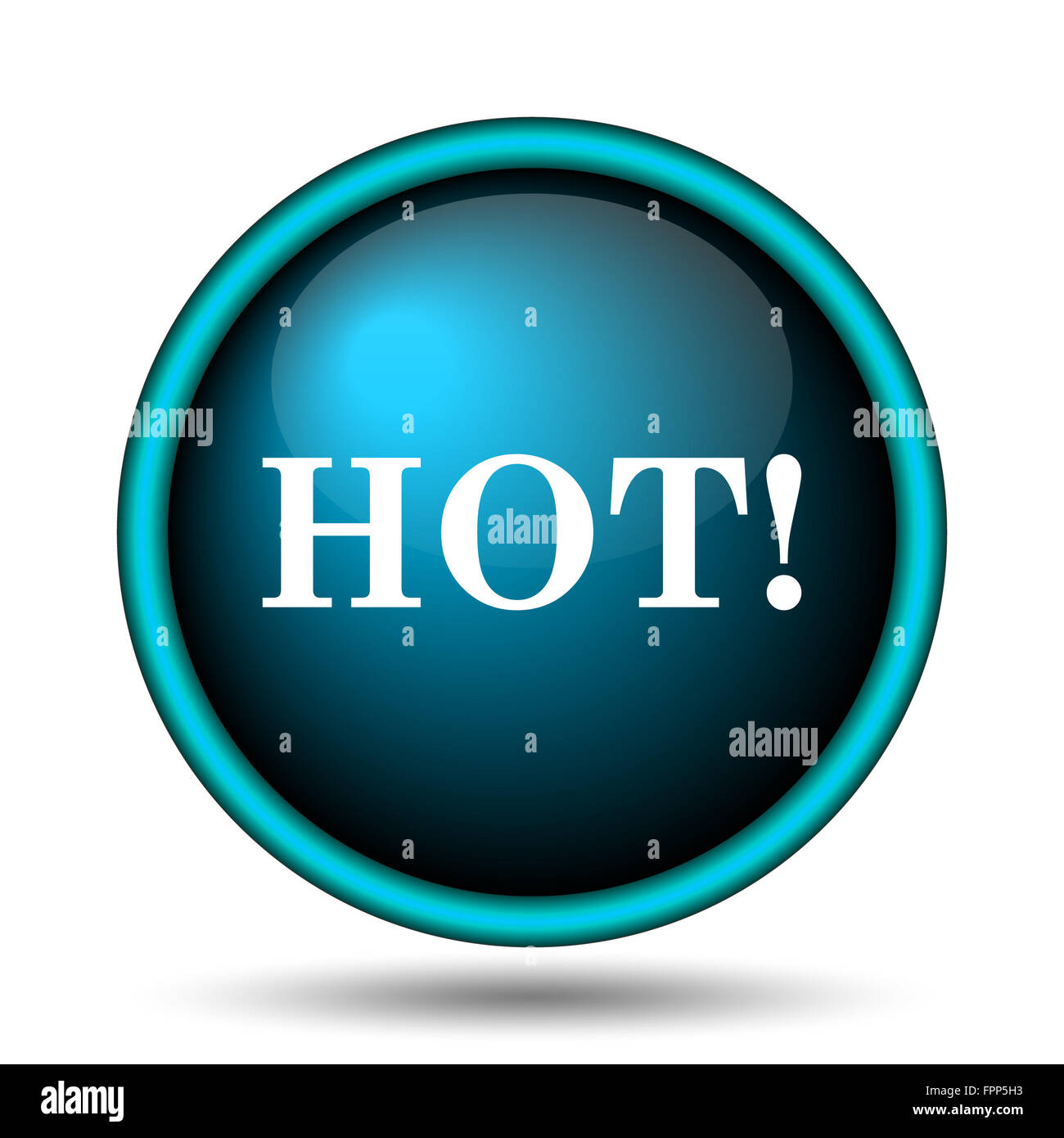 Hot icon. Internet button on white background Stock Photo - Alamy