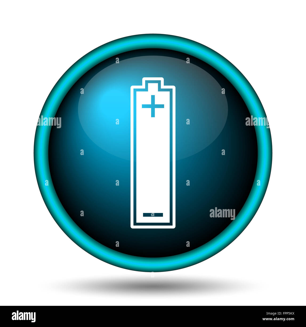 Battery icon. Internet button on white background Stock Photo - Alamy