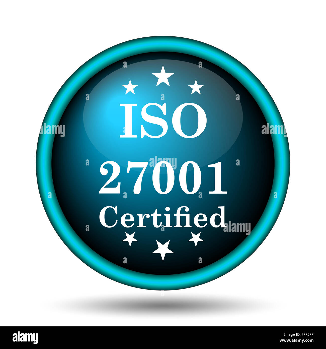 ISO 27001 icon. Internet button on white background Stock Photo - Alamy