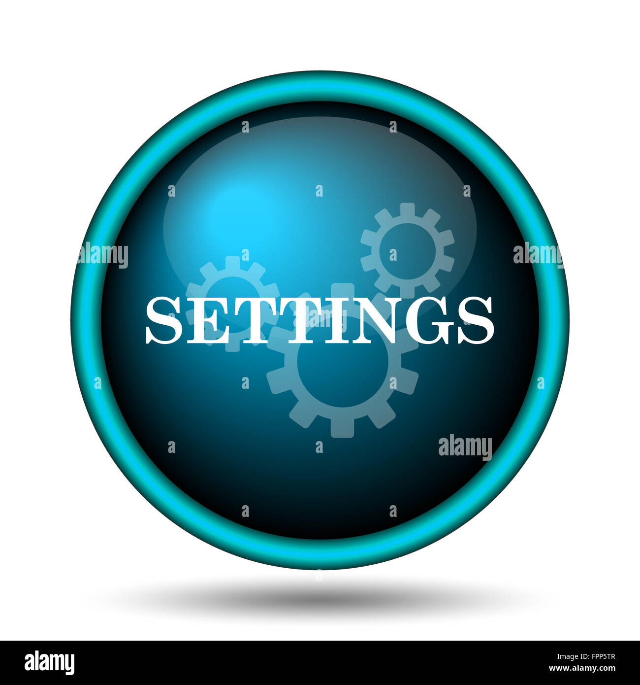 Settings icon. Internet button on white background Stock Photo - Alamy